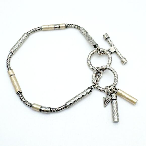 Silpada | Jewelry | Silpada Sterling Silver Toggle Bracelet B975 Brush ...